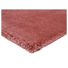 Hochflor-Teppich OCI DIE TEPPICHMARKE "Soft Dream", rot (rosenholz), H:30mm &Oslash;:120cm, Kunstfaser, Teppiche, weich durch Microfaser, Shaggy, Langflor, Wohnzimmer