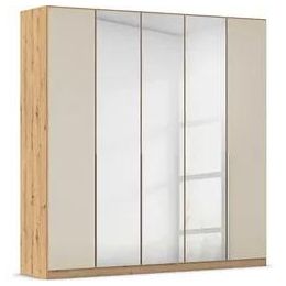 Dreht&uuml;renschrank OTTO HOME "Kleiderschrank Kleiderschr&auml;nke Schrank Garderobe AGORDO mit Glasfront", beige (eiche artisan, glas beige (champagner)), B:226cm H:229cm T:54cm, Holzwerkstoff, Schr&auml;nke, Dreht&uuml;renschrank, durchdachte Innenausstattung, in 7 Breiten und 2 H&ouml;hen MADE IN GERMANY