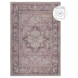 Teppich FLAIR RUGS "Windsor", rosa, B:160cm H:4mm L:230cm, Kunstfaser, Teppiche, Teppich, Waschbarer Teppich