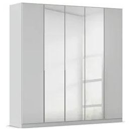 Dreht&uuml;renschrank OTTO HOME "Kleiderschrank Kleiderschr&auml;nke Schrank Garderobe AGORDO mit Glasfront", grau (seidengrau, glas seidengrau), B:226cm H:229cm T:54cm, Holzwerkstoff, Schr&auml;nke, Dreht&uuml;renschrank, durchdachte Innenausstattung, in 7 Breiten und 2 H&ouml;hen MADE IN GERMANY