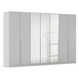 Dreht&uuml;renschrank OTTO HOME "Kleiderschrank Schrank Garderobe AGORDO mit Dekor- oder Hochglanzfront", grau (seidengrau), B:315cm H:210cm T:54cm, Holzwerkstoff, Schr&auml;nke, Dreht&uuml;renschrank, durchdachte Innenausstattung, in 8 Breiten und 2 H&ouml;hen MADE IN GERMANY, Topseller