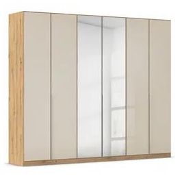 Dreht&uuml;renschrank OTTO HOME "Kleiderschrank Kleiderschr&auml;nke Schrank Garderobe AGORDO mit Glasfront", beige (eiche artisan, glas beige (champagner)), B:271cm H:229cm T:54cm, Holzwerkstoff, Schr&auml;nke, Dreht&uuml;renschrank, durchdachte Innenausstattung, in 7 Breiten und 2 H&ouml;hen MADE IN GERMANY
