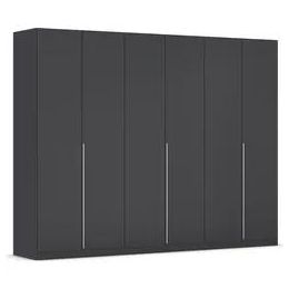 Dreht&uuml;renschrank OTTO HOME "Kleiderschrank Schrank Garderobe AGORDO TOPSELLER Schlafzimmer", grau (graumetallic), B:271cm H:210cm T:54cm, Holzwerkstoff, Schr&auml;nke, Dreht&uuml;renschrank, durchdachte Innenausstattung, in 8 Breiten und 2 H&ouml;hen MADE IN GERMANY, Topseller