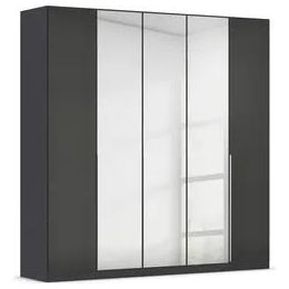 Dreht&uuml;renschrank OTTO HOME "Kleiderschrank Schrank Garderobe AGORDO mit Dekor- oder Hochglanzfront", grau (graumetallic, effektgrau hochglanz), B:226cm H:229cm T:54cm, Holzwerkstoff, Schr&auml;nke, Dreht&uuml;renschrank, durchdachte Innenausstattung, in 8 Breiten und 2 H&ouml;hen MADE IN GERMANY, Topseller