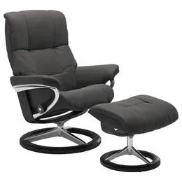 stressless "Mayfair" Sessel mit Hocker, mit Hocker, mit Signature Base, Gr&ouml;&szlig;e S, M & L, Gestell Schwarz