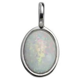 Kettenanh&auml;nger Vivance "925/- Sterling Silber mit Opal", wei&szlig; (wei&szlig;, wei&szlig;), Schmuckanh&auml;nger, Damen, one-size, Silber 925 (Sterlingsilber), 0,7 g, Kettenanh&auml;nger