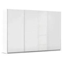 Schwebet&uuml;renschrank OTTO HOME "Kleiderschrank Schrank Garderobe AGORDO mit Dekor- oder Hochglanzfront", wei&szlig; (alpinwei&szlig;, hochglanz wei&szlig;, griffleisten alufarbig), B:315cm H:210cm T:62cm, Holzwerkstoff, Schr&auml;nke, Schwebet&uuml;renschrank, in 4 Breiten und 2 H&ouml;hen MADE IN GERMANY