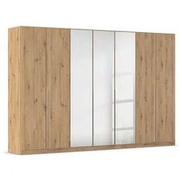 Dreht&uuml;renschrank OTTO HOME "Kleiderschrank Schrank Garderobe AGORDO mit Dekor- oder Hochglanzfront", braun (eiche artisan), B:315cm H:210cm T:54cm, Holzwerkstoff, Schr&auml;nke, Dreht&uuml;renschrank, durchdachte Innenausstattung, in 8 Breiten und 2 H&ouml;hen MADE IN GERMANY