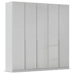 Dreht&uuml;renschrank OTTO HOME "Kleiderschrank Kleiderschr&auml;nke Schrank Garderobe AGORDO mit Glasfront", grau (seidengrau, glas seidengrau), B:226cm H:229cm T:54cm, Holzwerkstoff, Schr&auml;nke, Dreht&uuml;renschrank, durchdachte Innenausstattung, in 7 Breiten und 2 H&ouml;hen MADE IN GERMANY, Topseller