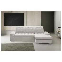 Ecksofa WERK2 "Carmen, mit Bettfunktion & Bettkasten, optional Sitztiefenverstellung", beige (creme), B:264cm H:105cm T:170cm, 92% Polyester, 8% Nylon, Sofas, Ecksofa, mit Sitztiefenverstellung, Luxus-Microfaser Chenille, Creme