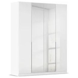 Dreht&uuml;renschrank OTTO HOME "Kleiderschrank Kleiderschr&auml;nke Schrank Garderobe AGORDO mit Glasfront", wei&szlig; (alpinwei&szlig;, glas kristallwei&szlig;), B:181cm H:229cm T:54cm, Holzwerkstoff, Schr&auml;nke, Dreht&uuml;renschrank, durchdachte Innenausstattung, in 7 Breiten und 2 H&ouml;hen MADE IN GERMANY