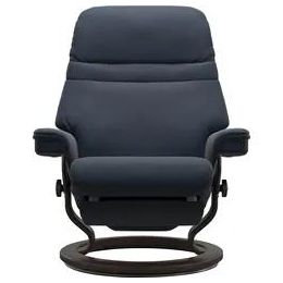 Relaxsessel stressless "Sunrise", blau (oxford blau paloma), B:79cm H:103cm T:78cm, Leder BATICK: BATICK ist ein leicht korrigiertes, durchgef&auml;rbtes und genarbtes M&ouml;belleder, bei dem die meisten Unebenheiten und Spuren in der Regel entfernt wurden.;Leder PALOMA: PALOMA ist ein durchgef&auml;rbtes Semianilin-M&ouml;belleder mit nat&uuml;rlicher Narbung.;ROHLEDER Stoff Q2 FARON: Ein fester zuverl&auml;ssiger Boucl&eacute; mit