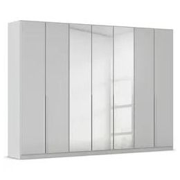 Dreht&uuml;renschrank OTTO HOME "Kleiderschrank Kleiderschr&auml;nke Schrank Garderobe AGORDO mit Glasfront", grau (seidengrau, glas seidengrau), B:315cm H:229cm T:54cm, Holzwerkstoff, Schr&auml;nke, Dreht&uuml;renschrank, durchdachte Innenausstattung, in 7 Breiten und 2 H&ouml;hen MADE IN GERMANY