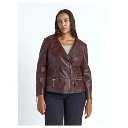 Lederjacke JCC "31024033", Damen, Gr. 44, rot (oxblood), Obermaterial: 100% Lammleder; Futter: 100% Polyester, Jacken