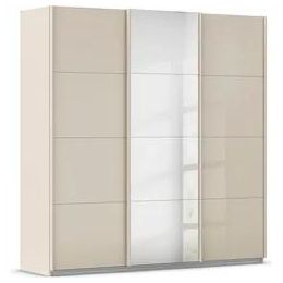 Schwebet&uuml;renschrank OTTO HOME "Kleiderschrank Kleiderschr&auml;nke Schrank Garderobe AGORDO mit Glasfront", beige (beige, glas beige (champagner)), B:203cm H:210cm T:62cm, Holzwerkstoff, Schr&auml;nke, Schwebet&uuml;renschrank, durchdachte Innenausstattung, in 4 Breiten und 2 H&ouml;hen MADE IN GERMANY