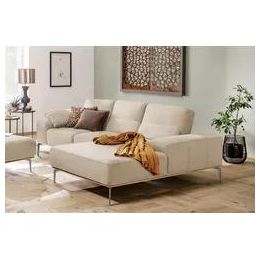 Ecksofa W.Schillig "run, Designsofa mit tollem Sitzkomfort, bequem, L-Form", beige (elfenbein z73), B:279cm H:88cm T:178cm, Longlife Xtra-Leder Z73: Naturwalkleder der Luxusklasse aus den erlesensten Rohh&auml;uten. Hautst&auml;rke 1, 1 &ndash; 1, 3 mm;ROHLEDER Jacquard-Flachgewebe Q2 W60 (63% Polyester, 37% Polyacryl);ROHLEDER Chenille-Flachgewebe Q2 W77 (68% Polyacryl, 32% Polyester);Stoff S37 (100% Polyester),