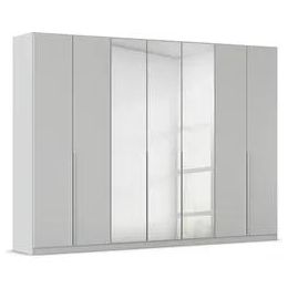 Dreht&uuml;renschrank OTTO HOME "Kleiderschrank Schrank Garderobe AGORDO mit Dekor- oder Hochglanzfront", grau (seidengrau), B:315cm H:229cm T:54cm, Holzwerkstoff, Schr&auml;nke, Dreht&uuml;renschrank, durchdachte Innenausstattung, in 8 Breiten und 2 H&ouml;hen MADE IN GERMANY