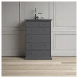 Sideboard Home Affaire "Paris", grau (matt grau), B:96,2cm H:141cm T:48,5cm, Holzwerkstoff, Sideboards, Sideboard, mit vielen Stauraumm&ouml;glichkeiten und Rahmenoptik, Breite H&ouml;he 140 cm