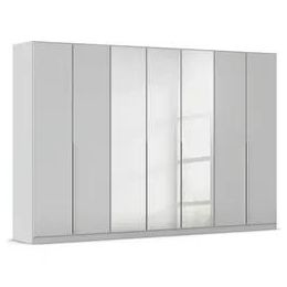 Dreht&uuml;renschrank OTTO HOME "Kleiderschrank Kleiderschr&auml;nke Schrank Garderobe AGORDO mit Glasfront", grau (seidengrau, glas seidengrau), B:315cm H:210cm T:54cm, Holzwerkstoff, Schr&auml;nke, Dreht&uuml;renschrank, durchdachte Innenausstattung, in 7 Breiten und 2 H&ouml;hen MADE IN GERMANY