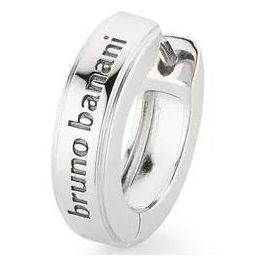 Single-Creole Bruno Banani "Schmuck Geschenk Silber 925 Ohrschmuck Ohrring Single", silber (silberfarben), Ohrringe, Herren, 14,5mm, Silber 925 (Sterlingsilber)