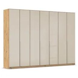 Dreht&uuml;renschrank OTTO HOME "Kleiderschrank Kleiderschr&auml;nke Schrank Garderobe AGORDO mit Glasfront", beige (eiche artisan, glas beige (champagner)), B:315cm H:229cm T:54cm, Holzwerkstoff, Schr&auml;nke, Dreht&uuml;renschrank, durchdachte Innenausstattung, in 7 Breiten und 2 H&ouml;hen MADE IN GERMANY, Topseller