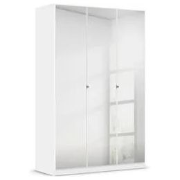 Dreht&uuml;renschrank Rauch "Reflect", wei&szlig; (alpinwei&szlig;), B:136cm H:210cm T:54cm, Holzwerkstoff, Schr&auml;nke, Dreht&uuml;renschrank, mit Spiegelfront, inkl. praktischer Inneneinteilung und Stoffboxen-Set