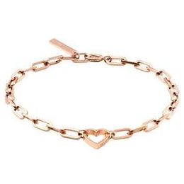 Edelstahlarmband Liebeskind Berlin "Herz", rosa (ros&eacute;goldfarben), Armb&auml;nder, Damen, 20cm, Edelstahl, Edelstahlarmband