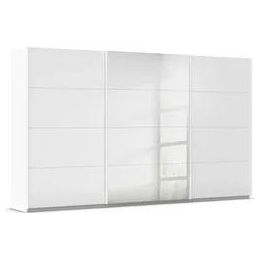Schwebet&uuml;renschrank OTTO HOME "Kleiderschrank Kleiderschr&auml;nke Schrank Garderobe AGORDO mit Glasfront", wei&szlig; (alpinwei&szlig;, glas kristallwei&szlig;), B:360cm H:210cm T:62cm, Holzwerkstoff, Schr&auml;nke, Schwebet&uuml;renschrank, durchdachte Innenausstattung, in 4 Breiten und 2 H&ouml;hen MADE IN GERMANY