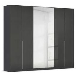 Dreht&uuml;renschrank OTTO HOME "Kleiderschrank Schrank Garderobe AGORDO mit Dekor- oder Hochglanzfront", grau (graumetallic, effektgrau hochglanz), B:271cm H:229cm T:54cm, Holzwerkstoff, Schr&auml;nke, Dreht&uuml;renschrank, durchdachte Innenausstattung, in 8 Breiten und 2 H&ouml;hen MADE IN GERMANY, Topseller