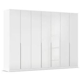 Dreht&uuml;renschrank OTTO HOME "Kleiderschrank Kleiderschr&auml;nke Schrank Garderobe AGORDO mit Glasfront", wei&szlig; (alpinwei&szlig;, glas kristallwei&szlig;), B:315cm H:229cm T:54cm, Holzwerkstoff, Schr&auml;nke, Dreht&uuml;renschrank, durchdachte Innenausstattung, in 7 Breiten und 2 H&ouml;hen MADE IN GERMANY, Topseller