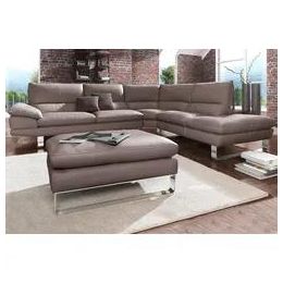 Ecksofa Calia italia "Dave, italienisches Designsofa mit erstklassigem Sitzkomfort, L-Form", braun (espresso), B:297cm H:87cm T:97cm, NaturLeder Sorrento;Leder Bull, Sofas, Ecksofa, mit tollen Lederbez&uuml;gen