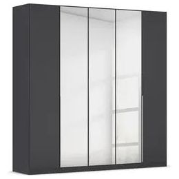 Dreht&uuml;renschrank OTTO HOME "Kleiderschrank Schrank Garderobe AGORDO mit Dekor- oder Hochglanzfront", grau (graumetallic), B:226cm H:229cm T:54cm, Holzwerkstoff, Schr&auml;nke, Dreht&uuml;renschrank, durchdachte Innenausstattung, in 8 Breiten und 2 H&ouml;hen MADE IN GERMANY, Topseller