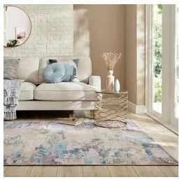 Teppich FLAIR RUGS "Reid Abstract", bunt, B:200cm H:4mm L:290cm, Kunstfaser, Teppiche, Teppich, Waschbarer Teppich