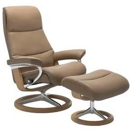 stressless "View" Set, Relaxsessel mit Hocker, mit Signature Base, Gr&ouml;&szlig;e S,Gestell Eiche
