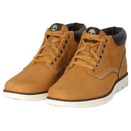 Schn&uuml;rboots Timberland "BRADSTREET MID LACE UP SNEAKER", Herren, Gr. 41, gelb (wheat), Leder, Schuhe Schn&uuml;rboots, Winterstiefel, Schn&uuml;rstiefel, Winterschuhe