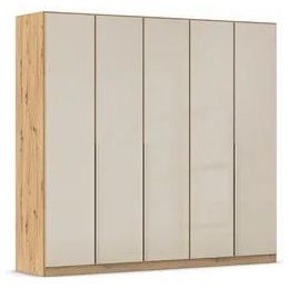 Dreht&uuml;renschrank OTTO HOME "Kleiderschrank Kleiderschr&auml;nke Schrank Garderobe AGORDO mit Glasfront", beige (eiche artisan, glas beige (champagner)), B:226cm H:210cm T:54cm, Holzwerkstoff, Schr&auml;nke, Dreht&uuml;renschrank, durchdachte Innenausstattung, in 7 Breiten und 2 H&ouml;hen MADE IN GERMANY, Topseller