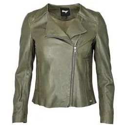 Lederjacke Maze "42021103", Damen, Gr. S, gr&uuml;n (olive), Obermaterial: 100% Lammleder. Innenfutter: 100% Polyester. &Auml;rmelfutter: 100% Polyester, Jacken