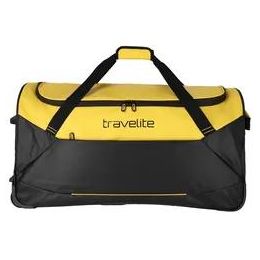 Reisetasche Travelite "BASICS L, verschiedene Ausf&uuml;hrungen und Farben", Gr. B/H/T: 71cm x 37cm x 37cm, gelb, Tarpaulin, Taschen Reisetasche, Freizeittasche Sporttasche wasserabweisend Kantenschutz