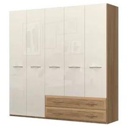 Kleiderschrank OTTO HOME "Gala, beige hochgl&auml;nzend UV lackiert, kratzfest, FSC-zertifiziert", beige (beige, pacific walnut), B:227cm H:224cm T:56cm, Holzwerkstoff, MDF, Schr&auml;nke, Kleiderschrank, hoher Schrank (224cm), wahlweise in 3 Breiten, Made in Europe