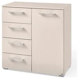 Kombikommode "Henderson", beige (champagner), B:80cm H:81cm T:42cm, Holzwerkstoff, SET ONE BY Musterring, Sideboards, Kombikommode, mit 1 T&uuml;r und 4 Schubladen inkl. Selbsteinzug und D&auml;mpfung
