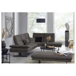 Ecksofa W.Schillig "broadway, Designsofa, toller Sitzkomfort, zeitlos, elegant, L-Form", grau (anthrazit s22), B:284cm H:94cm T:224cm, Flachgewebe S22 (100% Polyester), Sofas, Ecksofa, Sitztiefenverstellung, Kopfteil- & Seitenteilverstellung, Breite 284cm