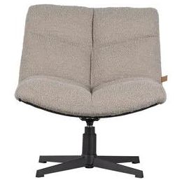 Drehsessel Woood "Vinny", beige (sand), B:75cm H:80cm T:75cm, Sessel, Drehsessel, gepolstert mit weichem Boucl&eacute;, stabiler Metallfu&szlig;, Breite 75 cm