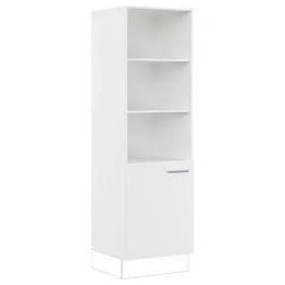Seitenschrank IMPULS K&Uuml;CHEN "Valencia", Breite/H&ouml;he: 60/190,7 cm", wei&szlig;, B:60cm H:190,7cm T:57,6cm, Dekorfolie, Holzwerkstoff, Schr&auml;nke, Seitenschrank, vormontiert, mit Dreht&uuml;r, mit verstellbaren Fachb&ouml;den