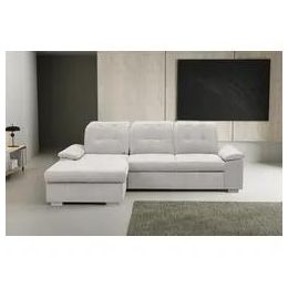 Ecksofa WERK2 "Carmen, mit Bettfunktion & Bettkasten, optional Sitztiefenverstellung", beige (creme), B:264cm H:105cm T:170cm, 92% Polyester, 8% Nylon, Sofas, Ecksofa, ohne Sitztiefenverstellung, Luxus-Microfaser Chenille, Creme