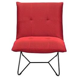 Loungesessel ED EXCITING DESIGN "Azly", rot, B:69cm H:76cm T:86cm, 100% Polyester, Sessel