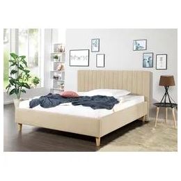 Polsterbett Maintal "Friant", beige (creme, beige), B:175cm H:108cm L:212cm, Betten, Polsterbett, Bettseiten zerlegt, ohne Bettkasten