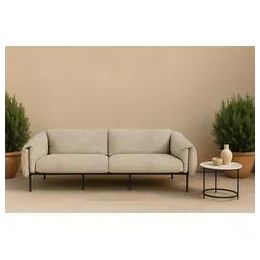 3-Sitzer Home Affaire "Lumi", beige (sandstone), B:226cm H:73cm T:96cm, 100% Olefin, Sofas, Outdoor Gartensofa, wetterfeste Materialien, Breite 228 cm