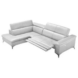 Ecksofa Egoitaliano "Martine, Multifunktionssofa mit Komfortfunktionen, edel und bequem", beige (cremewei&szlig;), B:272cm H:96cm T:203cm, Leder &raquo;BULL&laquo; (echtes Rindsleder). Geschliffenes, pigmentiertes und behandeltes Rindsleder mit einer Dicke von 1, 3-1, 5 mm. Dieses Leder zeigt eine ziemlich weiche Hand mit einem halb undurchsichtigen Aussehen. Es handelt sich um ein gesch&uuml;tztes Leder. Eine leichte D