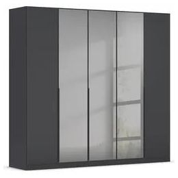 Dreht&uuml;renschrank INOSIGN BY RAUCH "Schlafzimmerschrank Kleiderschrank Schrank Garderobe FERRIS", grau (graumetallic), B:226cm H:210cm T:54cm, Holzwerkstoff, Schr&auml;nke, Dreht&uuml;renschrank, Mittelt&uuml;ren mit hochwertigem Grauspiegel MADE IN GERMANY