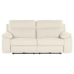 3-Sitzer Calia italia "Primo, hoher Sitzkomfort mit tollem Design", wei&szlig; (bianco), B:205cm H:100cm T:95cm, Sofas, in Leder, optional mit elektrischer Relaxfunktion